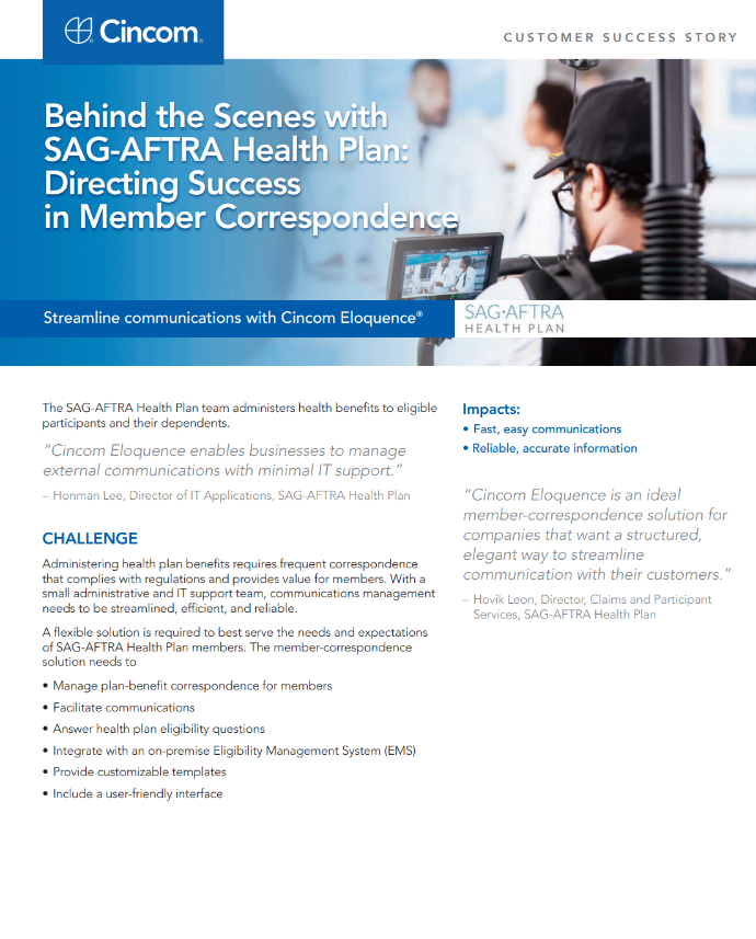 Cincom Eloquence at Connected Claims USA